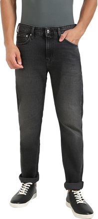 Calvin Klein Herren Jeans Hose Slim Fit Tapered Fit, Schwarz (Denim Black), 31W/32L