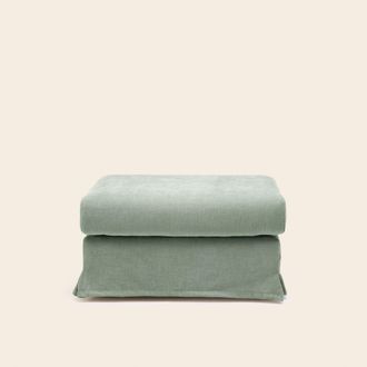Madura Pouf Claribel Chenille Vert de gris - VERT