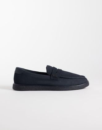 Lacoste mocassin en daim noir