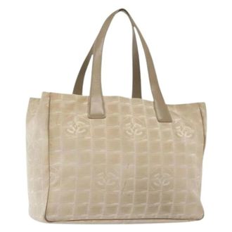 Chanel Pre-owned Nylon sacs-chanel - Femme - Pre-owned - Beige - Taille: ONE Size