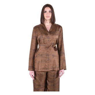 Max Mara Damen, Blusen & Hemden, Braun, LGr&ouml;&szlig;e
