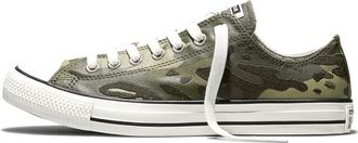 Converse Chuck Taylor All Star - Baskets larges &agrave; motif camouflage - Vert utilitaire, blanc et noir