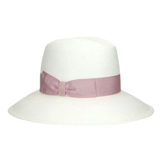 Borsalino Femme, Accessoires, Blanc, Taille: S Chapeau Panama &Eacute;l&eacute;gant &agrave; Large Bord