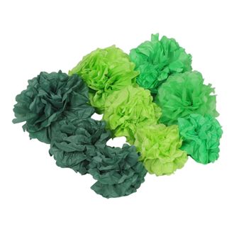 Cabilock 21 Stück Teiliges Grüne Tissue Paper Pom Poms Leichte Wiederverwendbare Papier-Dekoration für Abschlussfeiern Frühlingsgeburtstage und Schulpartys Vie