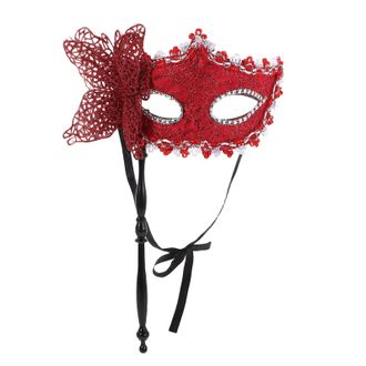 Garneck Maskenballmaske Maskenballmaske Weihnachtsdekoration Stabmaske F&uuml;r Den Ball Karnevalsmaske Mit Stab Karnevalspartymaske Handmaske Venezianische Maske 
