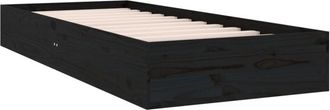vidaXL Massivholzbett ohne Matratze Schwarz 75x190 cm Vidaxl