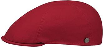 Lierys Casquette Uni Cotton Homme - Made in Italy en Coton Gavroche avec Visiere Ete Printemps-ete - M (56-57 cm) Rouge