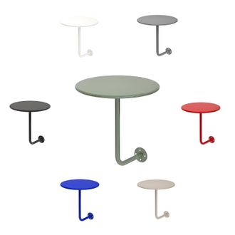 Generic Runder Bartisch Wandmontage, Schwebender Schreibtisch Bartisch L-F&ouml;rmiger Wandmontierter Cocktailtisch Beistelltisch Kaffeetisch f&uuml;r Caf&eacute; Bistrotisch 