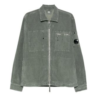C.P. Company Graues Zip-Shirt mit Taschen - - Jackets - Herren - Grau - M