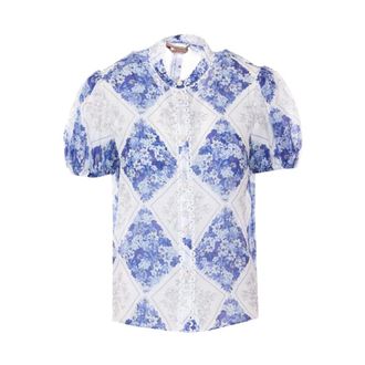 Twinset Femme, Blouses et Chemises, Multicolore, Taille: 38 FR Twin-set Chemises Bleu