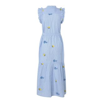 Lollys Laundry Femme, Robes, Bleu, Taille: 38 FR LatourLL Maxi Dress