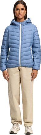 Marikoo Damen Winterjacke (S-3XL) - Steppjacke, Integrierter Beutel mit Schlaufe, Kapuze (nicht abnehmbar), Warme Jacke Frauen - B994 (XL, Pow-Blue)