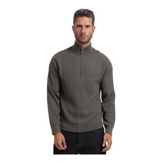 A|X Armani Exchange Pull &agrave; demi-zip - Homme - Pulls - Gris - Taille: XL