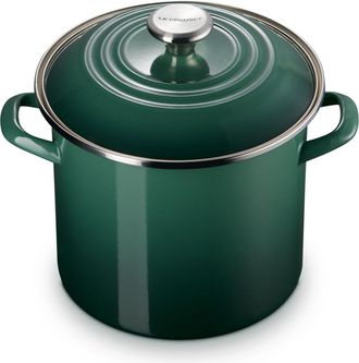 LE CREUSET Le Creuset Traditioneller Suppentopf aus Emaille auf Stahl, 8 l, Artichaut mit Edelstahlknauf