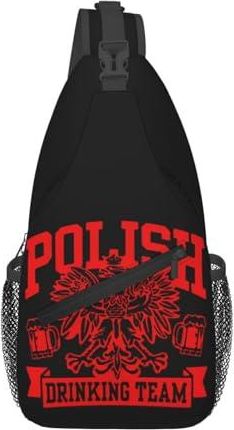 Generic &Eacute;quipe Polonaise De Buveurs Polska Sac Banane Multifonctionnel Pochette Epaule Antivol Sacoche Bandouliere Pour Voyage Cyclisme Homme