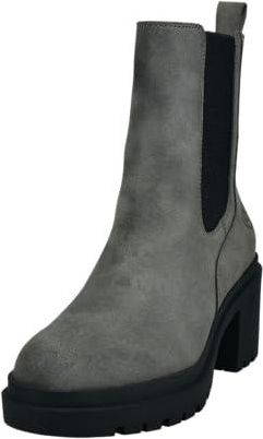 Bugatti Femme 435-amg30 Bottine, Gris foncé/Noir, 39 EU