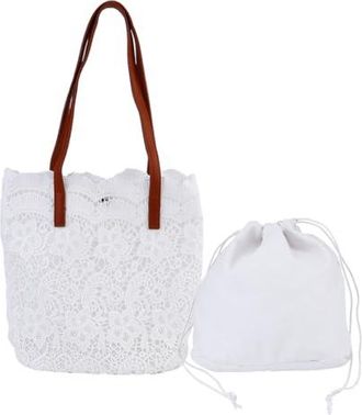 IFUNDOM Sac &agrave; Bandouli&egrave;re pour Femme &Eacute;l&eacute;gant Dentelle Brod&eacute;e Sac &agrave; Main D&eacute;licat et Polyvalent pour Sorties Plage Shopping et Soir&eacute;es Moyenne avec Espace Suffi
