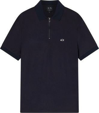 A|X Armani Exchange Homme, Tops, Bleu, Taille: XL Polo avec Fermeture &Eacute;clair