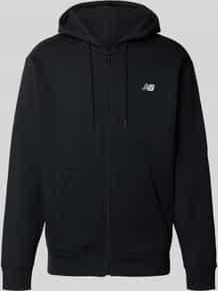 New Balance Sweatjacke mit K&auml;nguru-Tasche und Label-Stitching