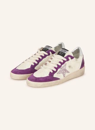 Golden Goose Sneaker Ball Star Mit Pailletten weiss
