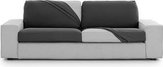 Eysa Bi-elastischer Sofabezug für Sitzfläche und Rückenlehne, Größe XXL, Dunkelgrau, Harlem-Design