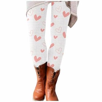 Generic Legging imprim&eacute; Saint-Valentin pour femme - Pantalon long taille haute - Collants extensibles sans pieds - Pantalon de yoga l&eacute;ger et confortable - Pan