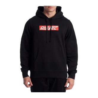 Diesel Homme, Sweatshirts et sweats &agrave; capuche, Noir, Taille: XL Logo Sweat &agrave; capuche