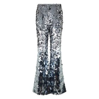 Alberta Ferretti Extravagante Hose mit Pailletten - - Trousers - Damen - Grau - M