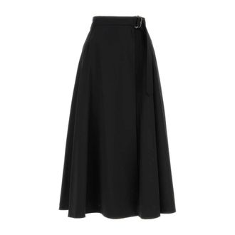 Burberry Woll-Twill-Midirock - - Skirts - Damen - Schwarzk - XS