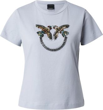 Pinko Pinko, Femme, Tops, Bleu, Taille: 40 FR T-Shirt manica corta