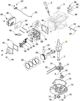 STIGA Sports ORIGINAL STIGA Motor Kurbelwelle TRE 224 Rasentraktor 118551115/0