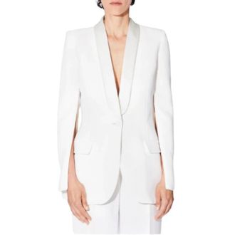 Barbara Bui Wei&szlig;e Satin Luxus Mode Weste - - Jackets - Damen - Wei&szlig; - L