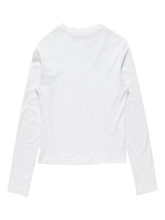 Acne Studios Distressed Logo Long-Sleeve T-Shirt - White