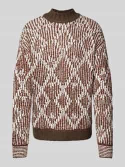 Scotch & Soda Strickpullover mit Stehkragen Modell Jacquard