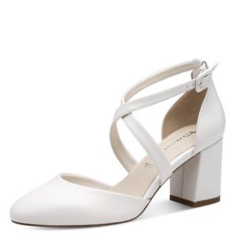 Tamaris Escarpins v&eacute;g&eacute;taliens &eacute;l&eacute;gants pour Femme, Blanc Mat, 39 EU
