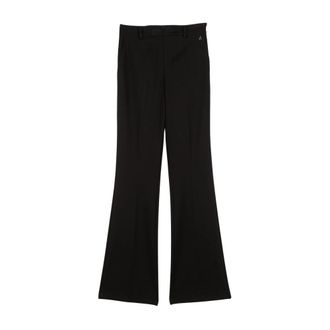 Twinset Pantalone Flare in Punto Milano - - Trousers - Damen - Schwarzk - XS
