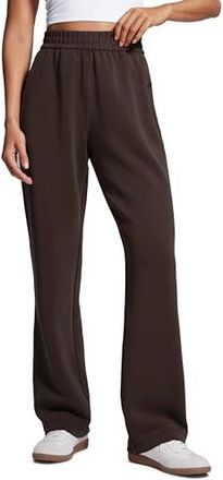 CRZ YOGA Pantalon de surv&ecirc;tement Modal Soft Wide Legs pour Femme Brun au Fudge Chaud 40