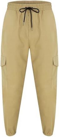 Generico Pantalon Homme Cargo Confortable Sport Large Pantalon de Marche Léger Décontracté Baggy Pantalon Combinaison Multipoches Jogging Pantalon Poches Coton