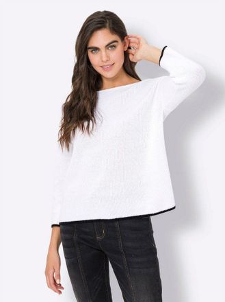 Heine Strickpullover Pullover 3/4-Arm Ripp