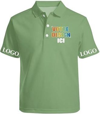 Generic Personnalisé Polo Choisissez Votre Logo Photo et Texte Personnalisable pour Polos Homme Golf Tshirt Femme Vêtements De Bricolage, Chemise De Travail C