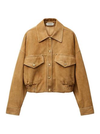 Versace Lederjacke - Beige