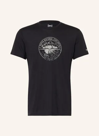super.natural T-Shirt Exploring Mit Merinowolle schwarz