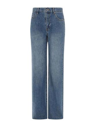 Self Portrait Straight Leg Jeans - Blau