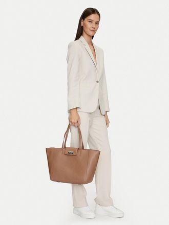 Calvin Klein Handtasche Calvin Klein Ck Push Medium Shopper K60K612147 Braun