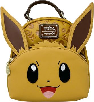 Loungefly Pokemon Eevee Cosplay Damen wandelbare Doppelriemen Schultertasche Geldbörse, Braun, Medium