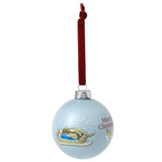 Enesco Beatrix Potter Peter & Benjamin Snow Bauble
