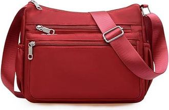 Generic Garhomtur Sac à bandoulière en nylon léger pour maman, multi-poches, sac à main décontracté pour femme, usage quotidien, voyage, shopping, travail, Ro