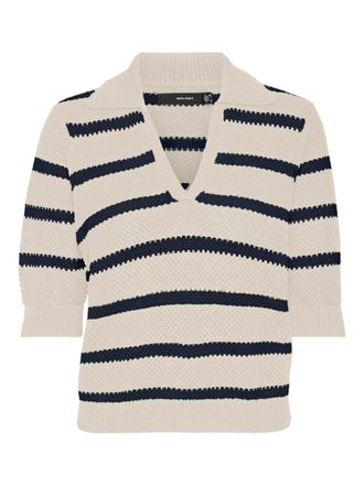 Vero Moda VMAMAZING 2/4 V-Neck Polo Pullover Boo