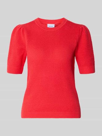 Vila Slim Fit T-Shirt in Strick-Optik Modell Vidalo