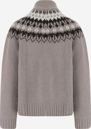 arch4 Jacquard Patterned Cashmere Sweater - Gray